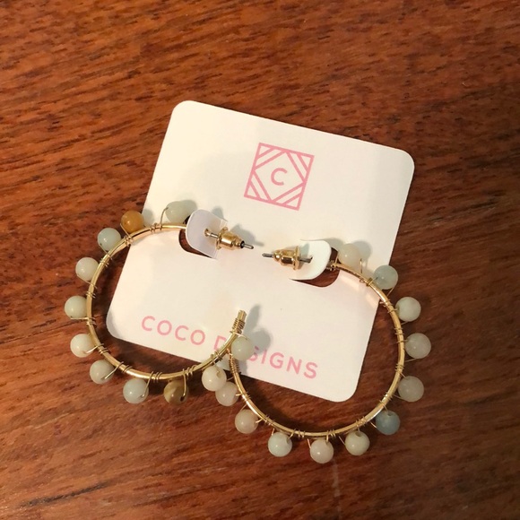 Coco Designs | Jewelry | Coco Designs Small Beaded Hoop Earrings | Poshmark